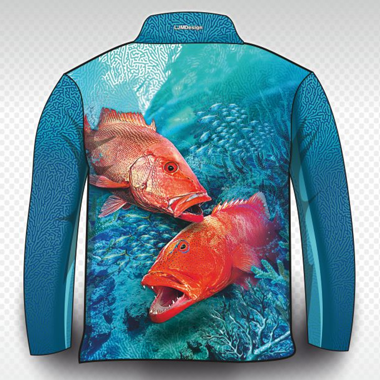 Coral Reef Ambush – Fishing Shirt by LJMDesign
