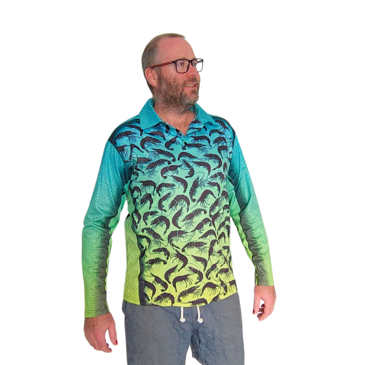 Prawns - Green – Fishing Shirt by LJMDesign