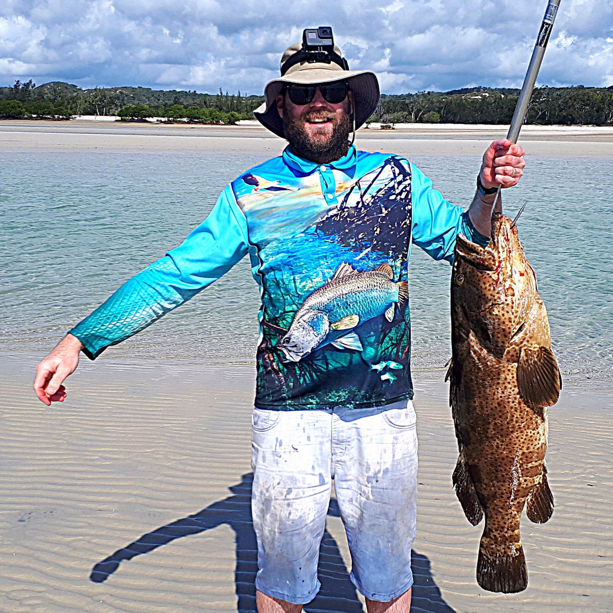 Saltwater Barra - Teal – Fishing Shirt by LJMDesign